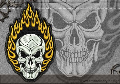 Biker Patch Spider Skull