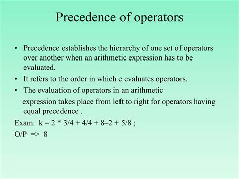 Operators And Expressions Ppt