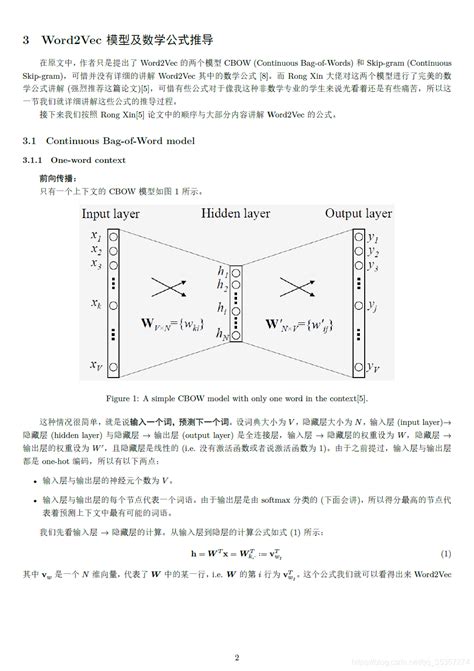 Word2vec原理与公式详细推导word2vec公式 Csdn博客