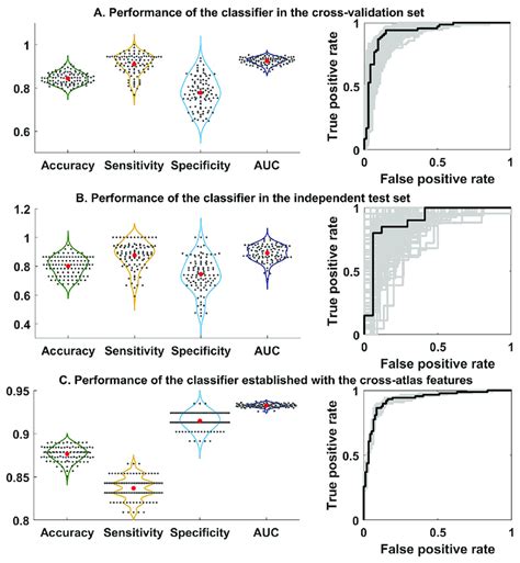 Performance Of The Classifier Over The 100 Iterations A Shows The