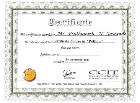 prathamesh gawande on linkedin pythonprogramming ccit