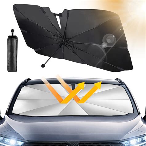 Beshine Auto Sonnenschutz 2026 Drehbar Faltbar Auto Sonnenschirm Carbonfaser Skelett