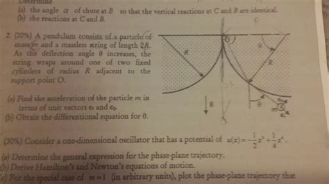 solved a pendulum consists of a particle of mass m and a