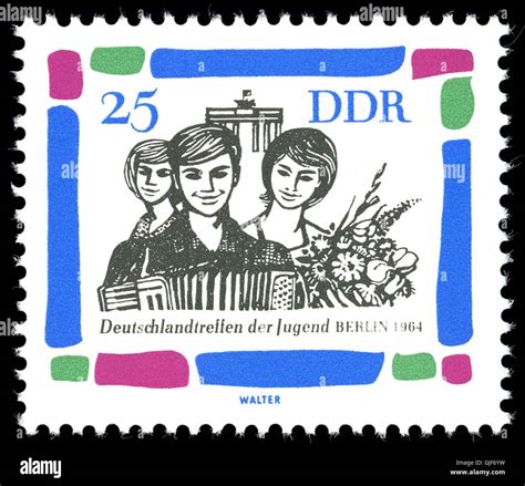 The 1964 Ddr Stamp Minr 1024 Reflects East Germanys Cultural And