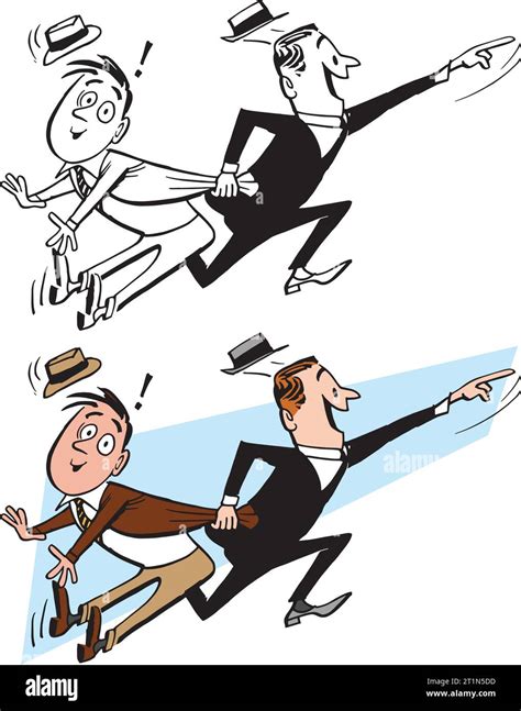 Two Men Rushing Stock Vector Images Alamy