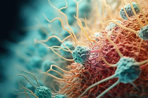 Premium Ai Image Closeup Intricate View Of Virus Structures Through