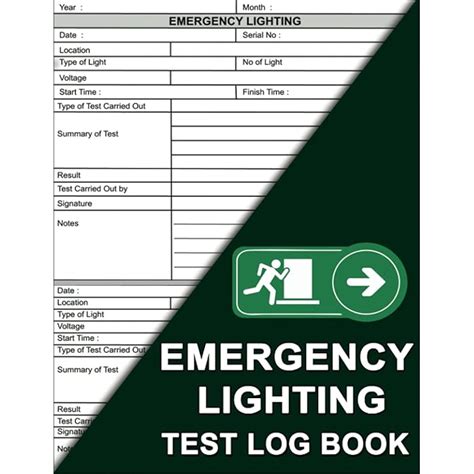 Buy Emergency Lighting Test Log Book Record Of Routine Tests And