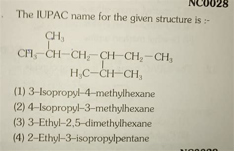 the iupac name for the given structure is ccc cc c c c c c 1 3 isopr