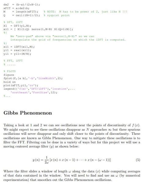 This Project Will Focus On The Fast Fourier Transform Chegg
