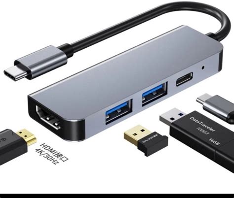 USB Hub Type C To HDMI 4K USB Type C Converter Adapter 4 In 1 Lazada Indonesia