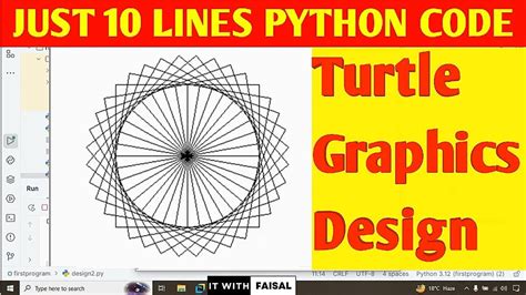 amazing turtle graphics design in just 10 lines python code easy python drawing art for