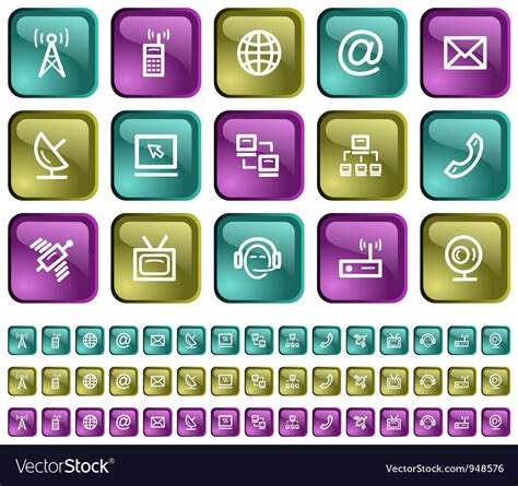 Communication Buttons Royalty Free Vector Image