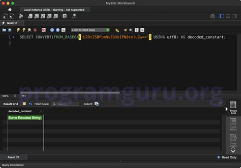 MySQL FROM BASE64 String Function