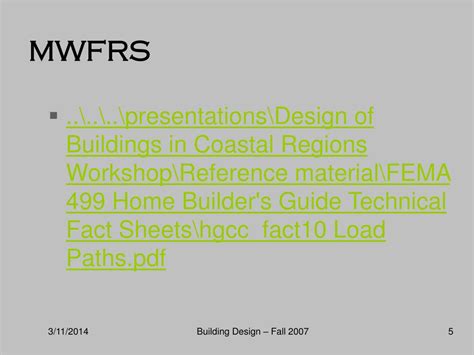 Ppt Class 5 Applying Loads To Buildings Wind And Flood Powerpoint Presentation Id 261975