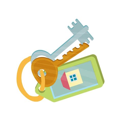 흰색 배경에 고립 된 아파트 또는 집 벡터 일러스트 레이 션의 키의 무리 프리미엄 벡터