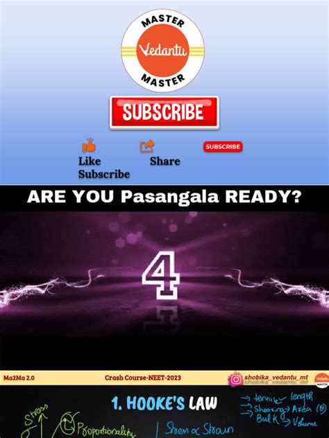 Crash Course 1 Pdf Elasticity Physics Youngs Modulus