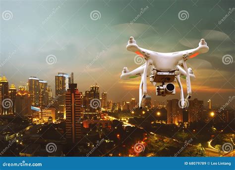 Small White Drone Stock Image Image Of Quadcopter Drone 68079789