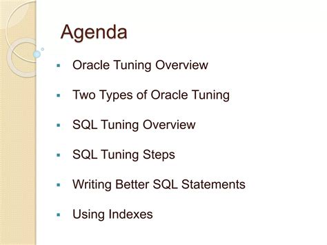 Oracle Db Performance Tuning Tips Pptx