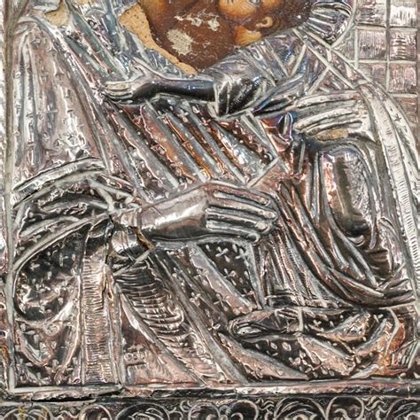Bid Now Antique Silver Russian Icon January 2 0122 1200 Pm Est