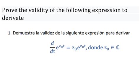 solved prove the validity of the following expression to