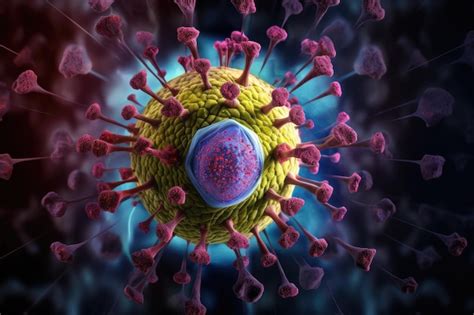 Premium Ai Image Virus Microscopic Infectious Agent Nucleic Acid Rna