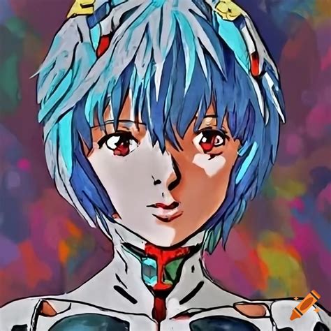 Portrait Of Rei Ayanami From Neon Genesis Evangelion On Craiyon