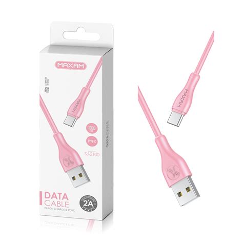 Sj Pink A M Type C Usb Cable Maxam