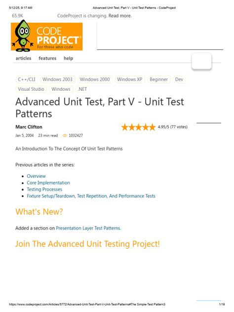 Advanced Unit Test Part V Unit Test Patterns Codeproject Pdf Unit Testing Databases