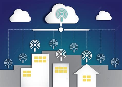 스마트 시티 배경 구름 기술 그림 구름 기술 지능 도시 종이 컷 스마트 도시 그림 배경 일러스트 및 사진 무료 다운로드 Pngtree