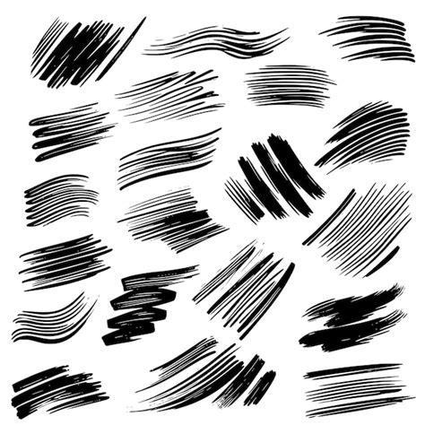 Premium Vector Paint Brush Stroke Set