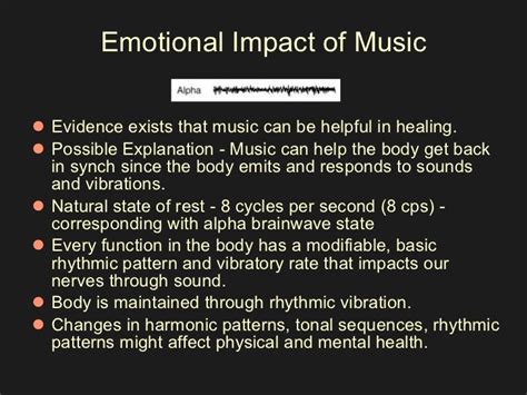 Emotional Impact Of Music Evidence