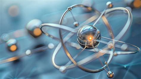 Molecule Model With Electron Orbits Illustrates Atom Structure Science And Nanotechnology
