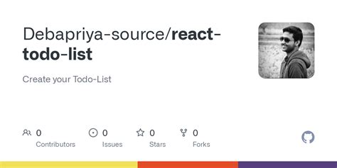 GitHub Debapriya Source React Todo List Create Your Todo List
