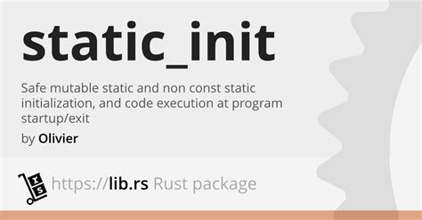Staticinit — Rust 库 Librs • Rust 包仓库