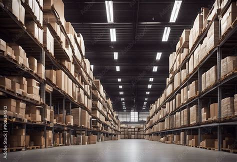 Warehouse Storage Pallet Men Shelves Cargo Logistic Distribution High Work View Box Industrial