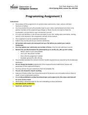 Python Programming Assignment Basic Expressions And Functions Course Hero