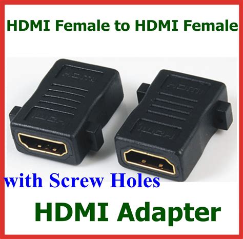 Hdmi Connector Hdmi Female To Hdmi Female With Screw Holes Couple Extender Adapter For Hd Tv