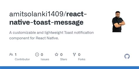 Github Amitsolanki1409react Native Toast Message A Customizable And