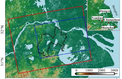 Sar Data Coverage And Location For The Study Area The Red Rectangle