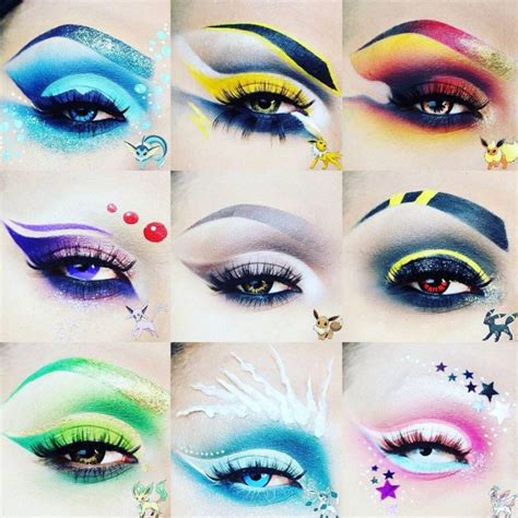 Pokemon Eyebrows Eevee Makeup Pokemon Pokeball Makeup Eyeshadow Looks