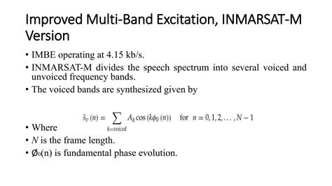 Harmonic Speech Coding Ppt