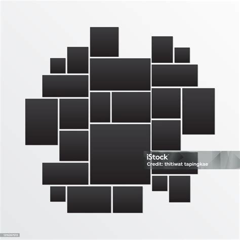 무드 보드 및 브랜딩 인테리어 프리젠 테이션 사진 콜라주 프레임 보드 모자이크 프레임 사진 팔레트 디스플레이 및 사진 몽타주 벡터 일러스트레이션 가리기에 대한 스톡 벡터