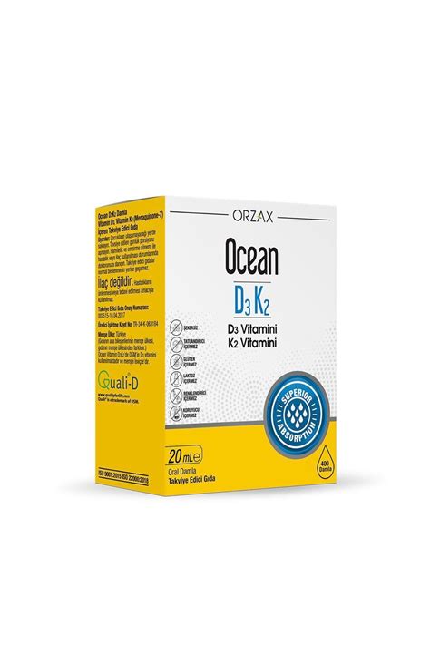 Orzax Ocean Orzax Vitamin D3 K2 Damla 20ml - Fiyatı, Yorumları