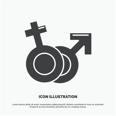 Gender Venus Mars Male Female Icon Glyph Vector Gray Symbol For Ui