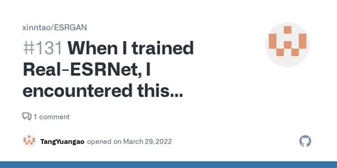 When I Trained Real Esrnet I Encountered This Problem · Issue 131