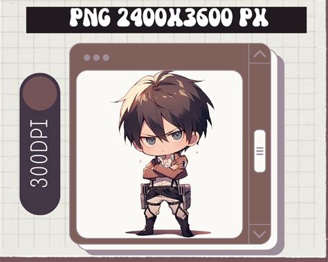 Chibi Aot Character Anime Png Ai Generated Clip Art Printable Manga