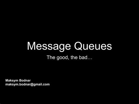 Message Queues Ppt