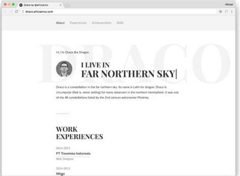 HTML Resume Templates Examples