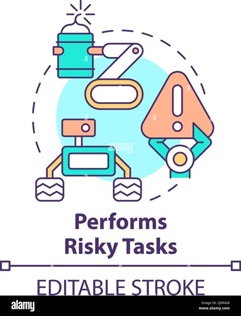 Performs Risky Tasks Concept Icon Stock Vector Image And Art Alamy