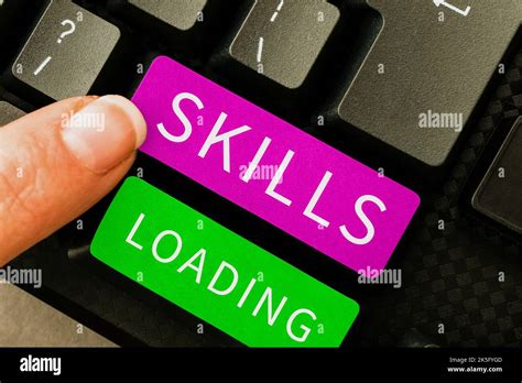Writing Displaying Text Skills Loading Business Showcase Points Out